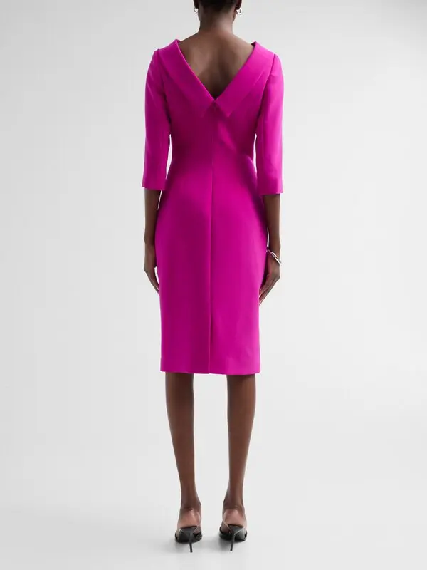 Rickie Freeman For Teri Jon Crépe Flower Appliqué Cocktail Dress