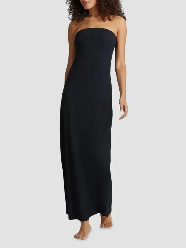 Commando Classic Strapless Maxi Slipdress - Black