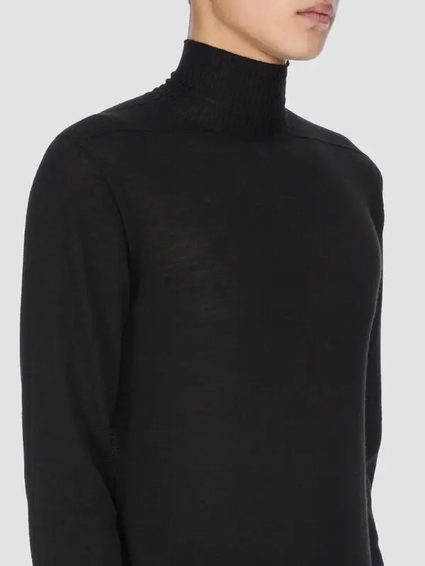Rick Owens Level Wool Turtleneck Sweater