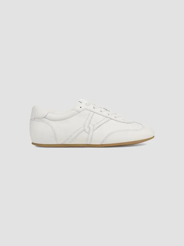 Veronica Beard Riviera Logo Leather Low-top Sneakers