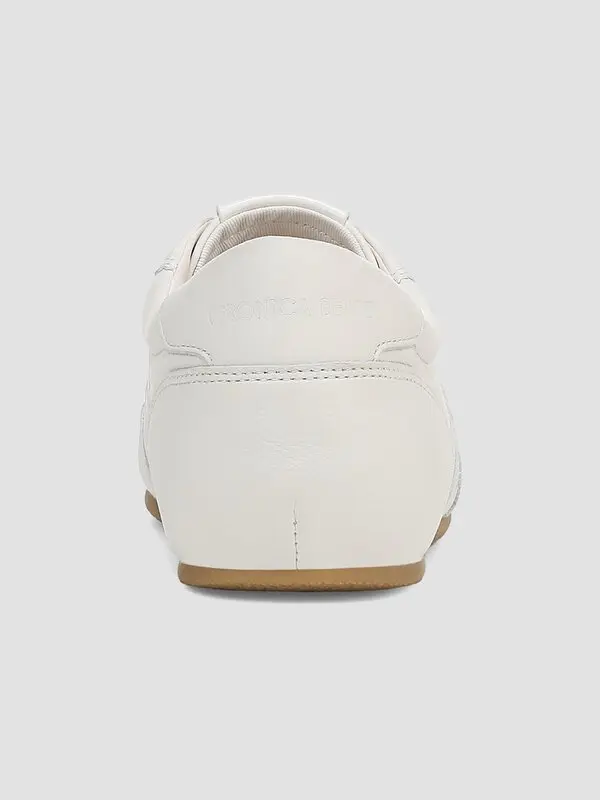 Veronica Beard Riviera Logo Leather Low-top Sneakers