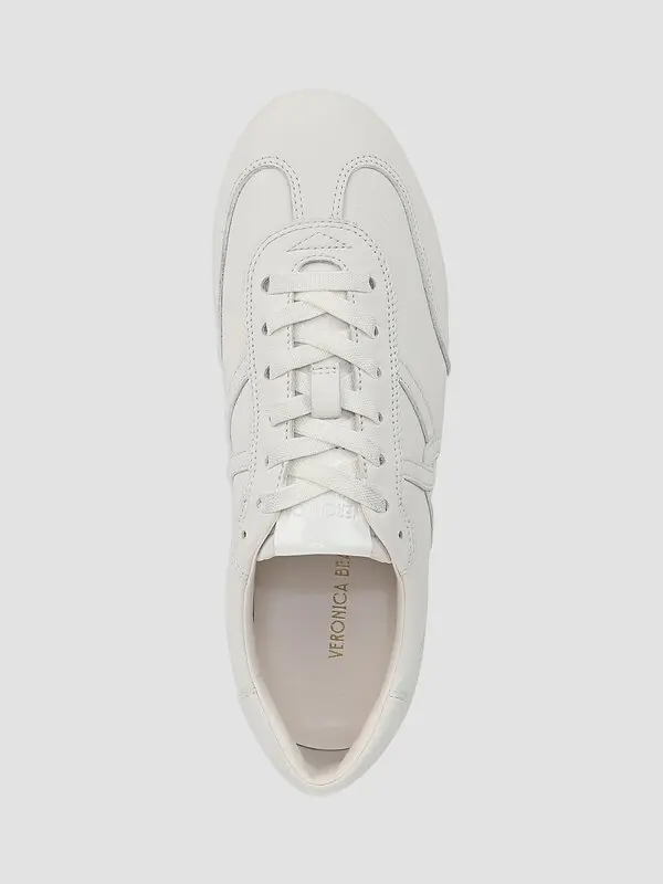 Veronica Beard Riviera Logo Leather Low-top Sneakers