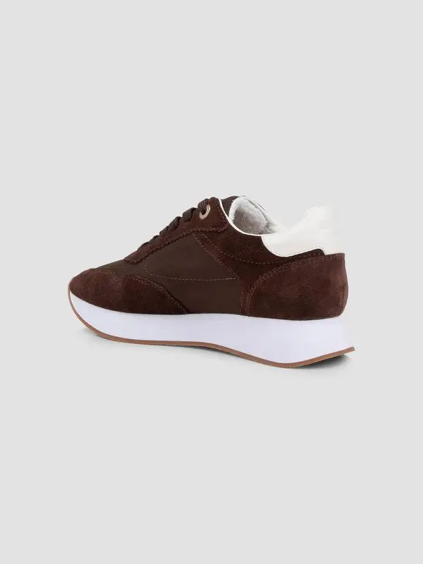 L'Agence Deepa Suede & Mesh Low-top Sneakers