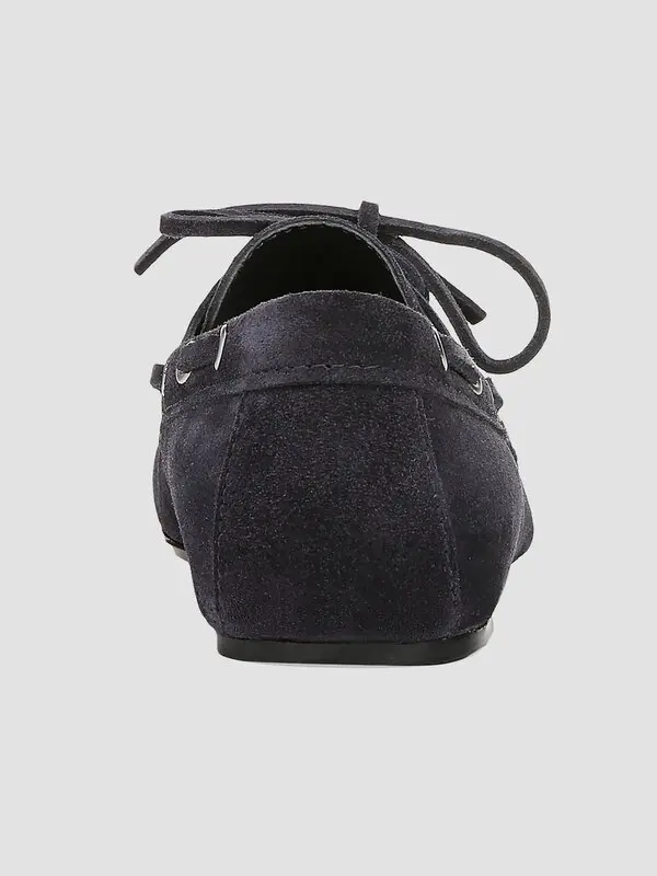 Vince Marin Suede Boat Shoes - Blue Ink