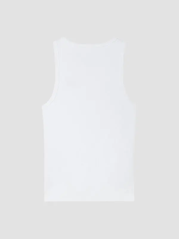Casablanca Logo Rib-knit Stretch-cotton Tank