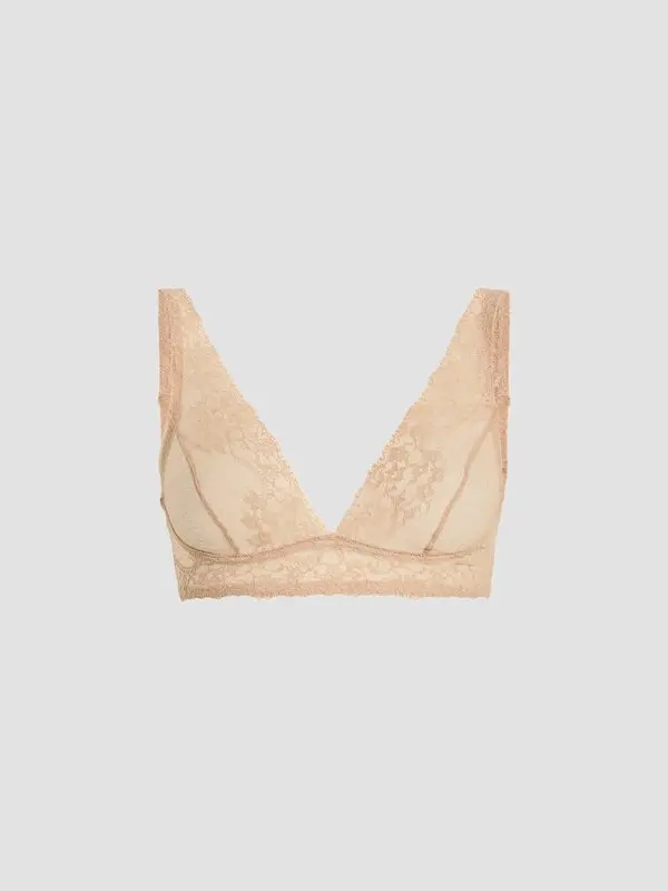 Commando Double Take Stretch Lace Bralette - Beige