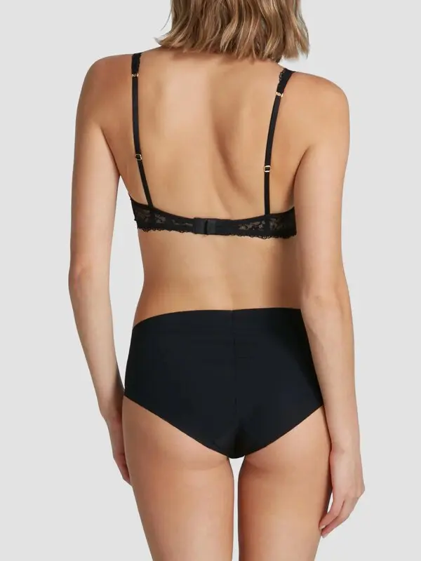 Commando Double Take Stretch Lace Bralette - Black