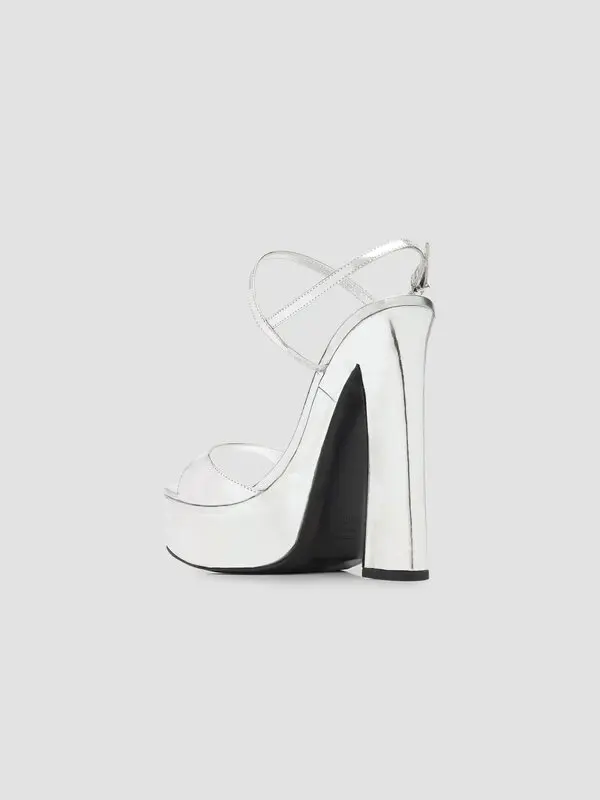 Schutz Arlene 145mm Platform Sandals - Silver