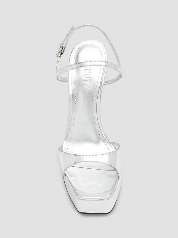 Schutz Arlene 145mm Platform Sandals - Silver