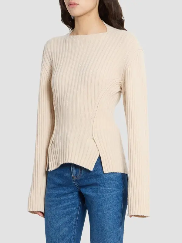 Victoria Beckham Rib-knit Wool-cashmere Sweater