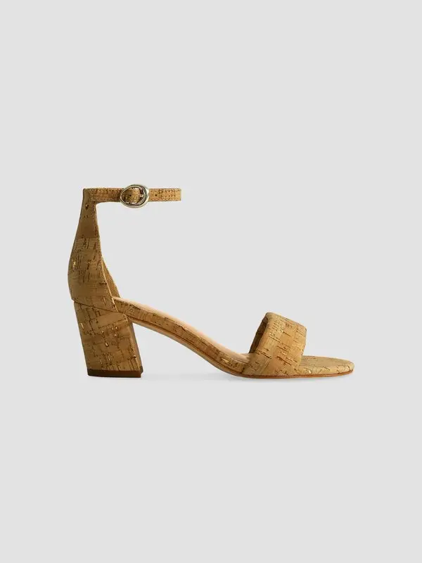Bernardo Bowie Ankle Strap Heeled Sandals - Cork