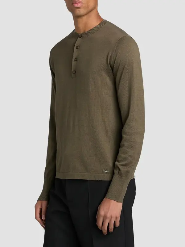 Simkhai Dolton Silk-cotton Henley
