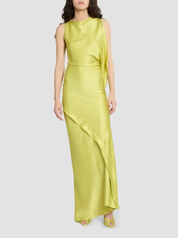 Victoria Beckham Kyra Sleeveless Draped Gown