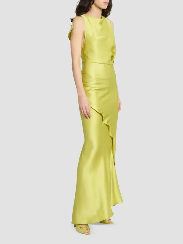 Victoria Beckham Kyra Sleeveless Draped Gown