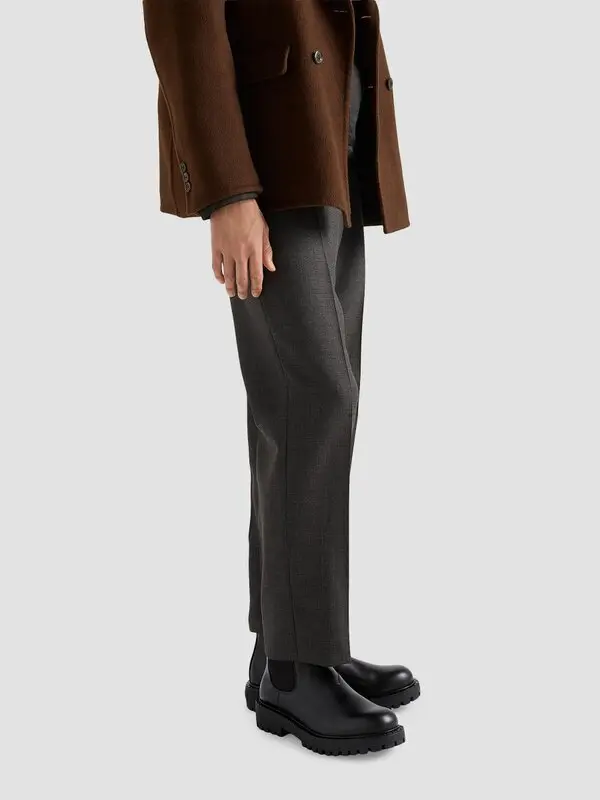 Prada Leather Chelsea Boots