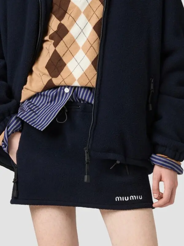 Miu Miu Fleece Miniskirt