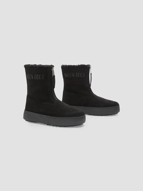 Moon Boot L-track Lara Shearling-trim Suede Boots