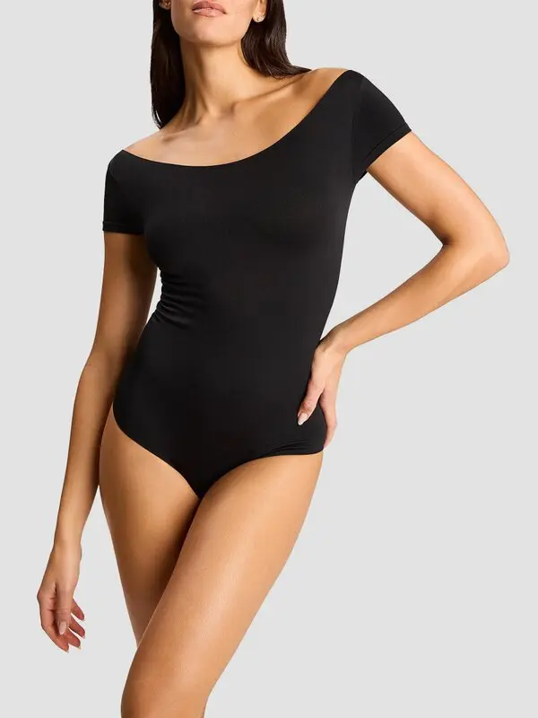 Commando Prima Ballet Boatneck Bodysuit - Black