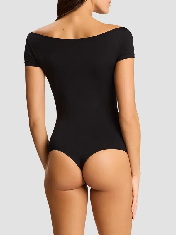 Commando Prima Ballet Boatneck Bodysuit - Black