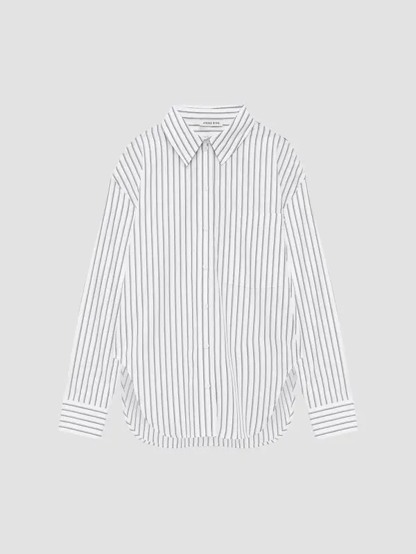 ANINE BING Scott Striped Cotton Shirt - Multi