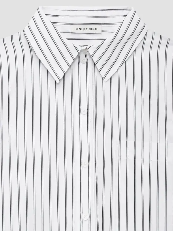 ANINE BING Scott Striped Cotton Shirt
