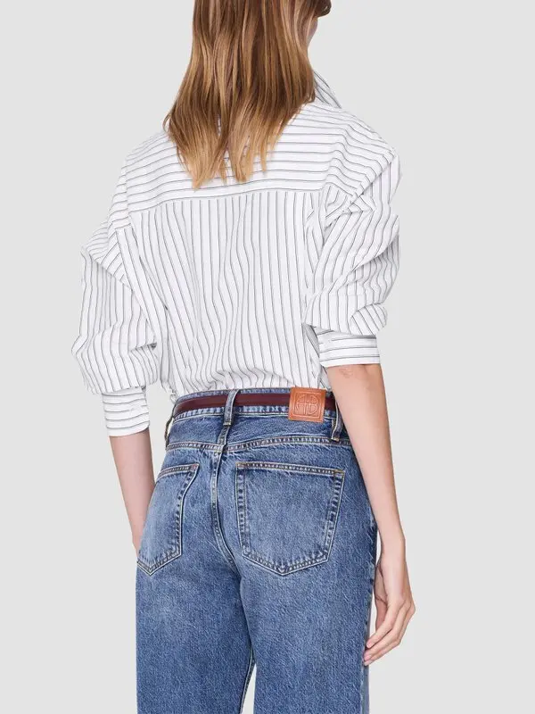 ANINE BING Scott Striped Cotton Shirt