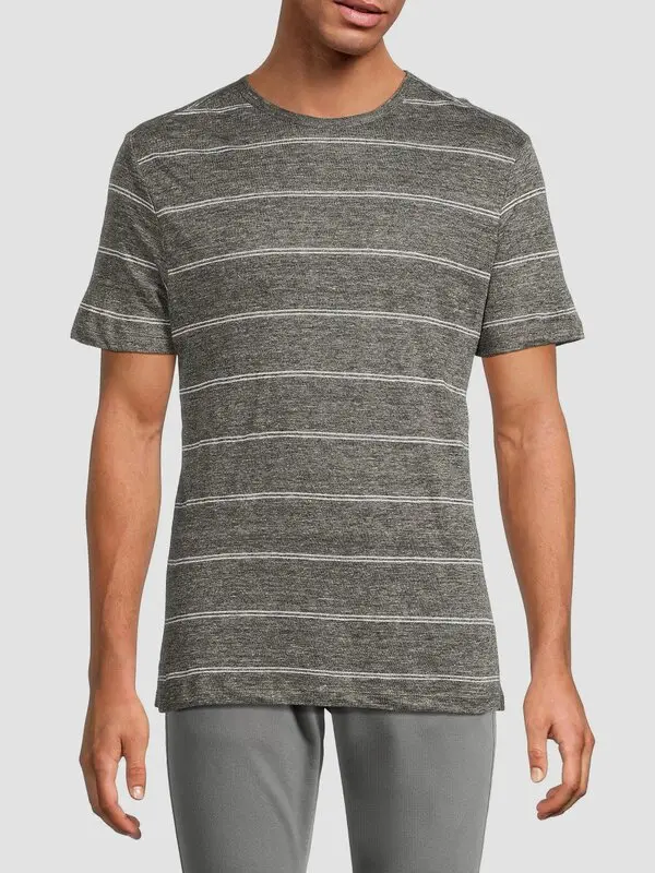 Robert Barakett Folsom Striped T-shirt - Charcoal