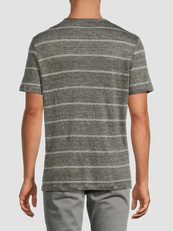 Robert Barakett Folsom Striped T-shirt - Charcoal