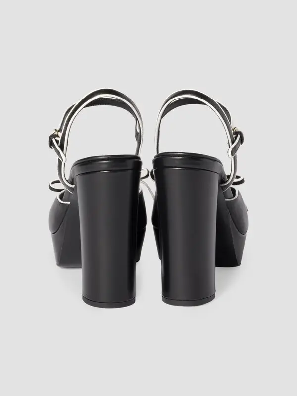 Miu Miu Nappa Leather Platform Sandals