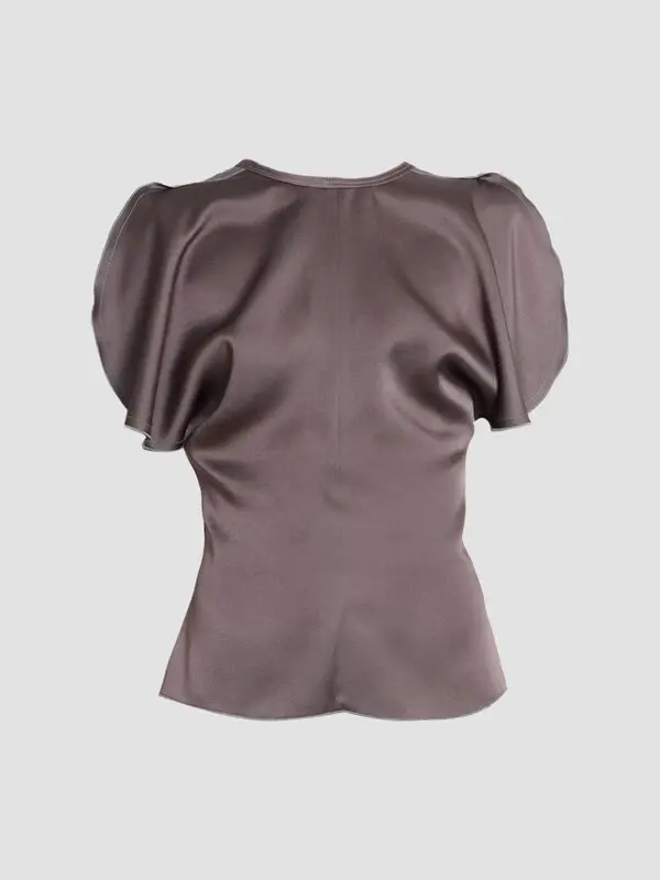 Victoria Beckham Satin Draped Top