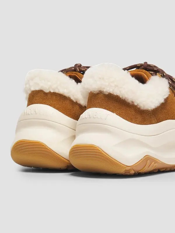 Moon Boot City Shearling-trim Platform Sneakers