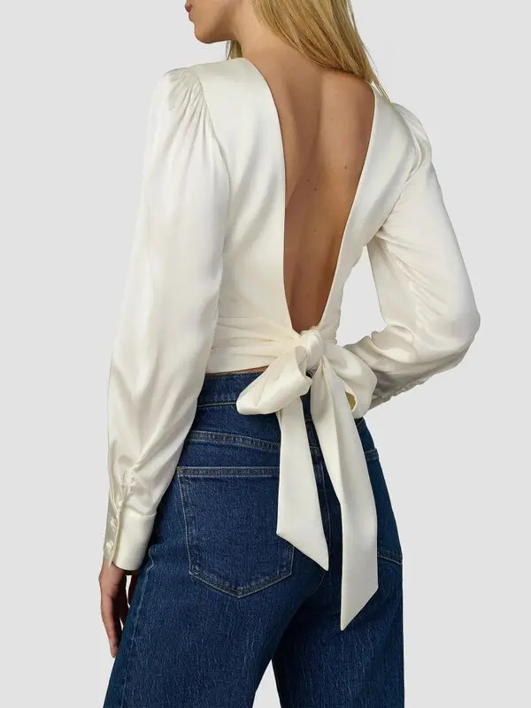 Joe's Jeans The Marie Tie-back Satin Blouse