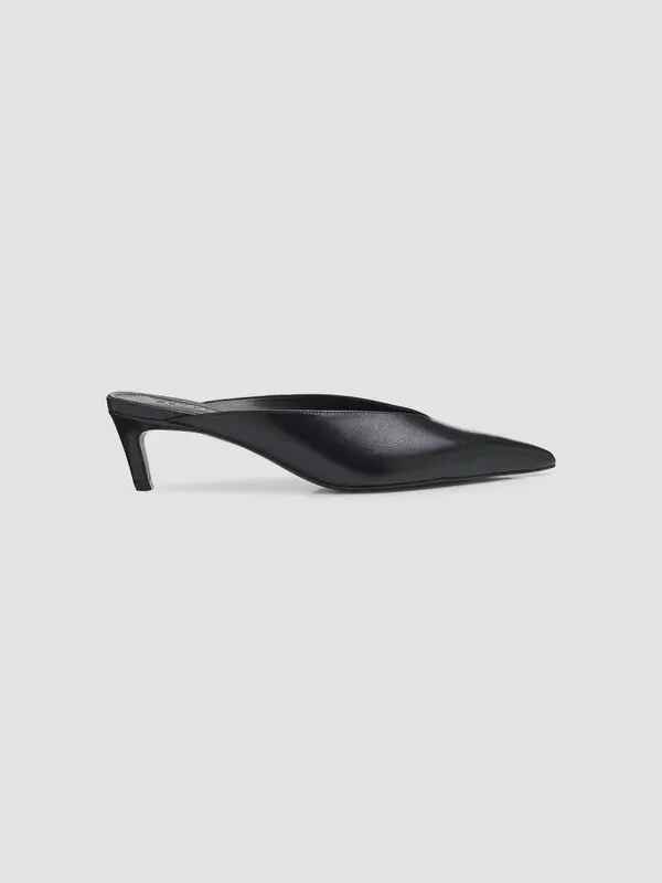 Schutz Loren Mid 90mm Leather Stiletto Mules