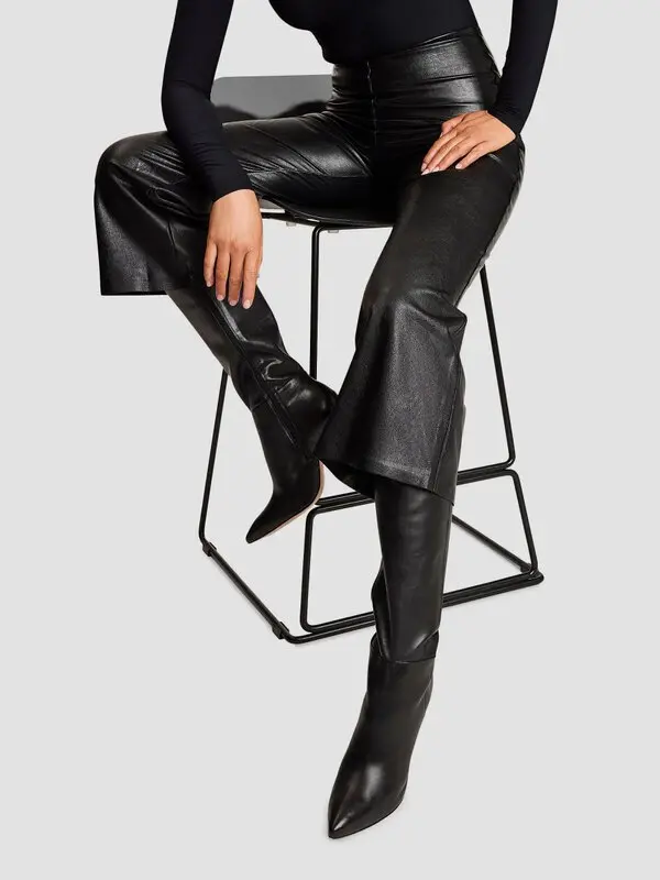 Commando Faux-leather Cropped Wide-leg Pants