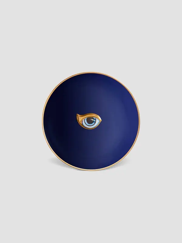 L'Objet Lito Porcelain & 24k-gold Catchall Tray - Blue