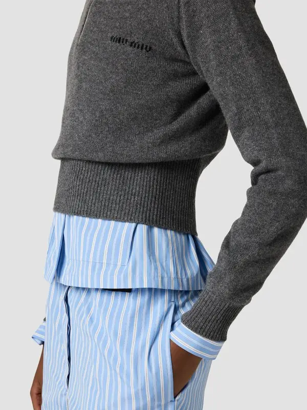 Miu Miu Cashmere Half-zipper Sweater