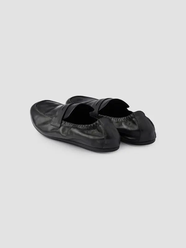 Prada Shuffle Antiqued Leather Loafers - Black