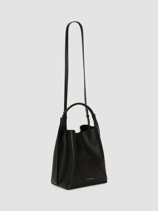 Victoria Beckham Leather Bucket Bag - Black