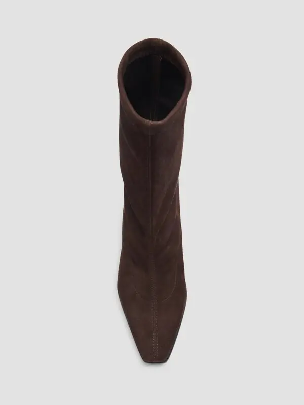 STUART WEITZMAN Stassi 85mm Stretch Booties - Midnight Espresso