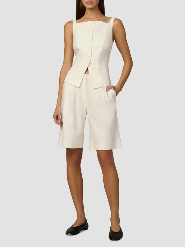 Joe's Jeans The Frankie Linen-blend Vest - Ecru