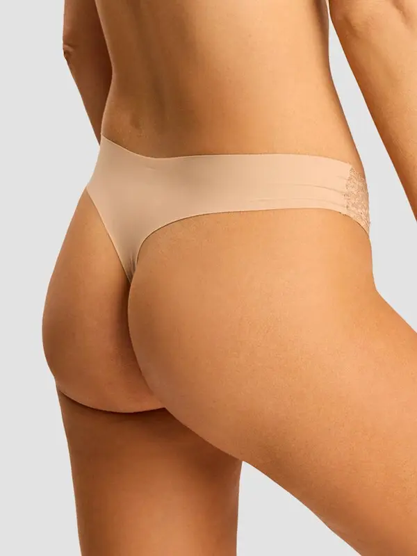 Commando 2-pack Lace-trim Thong Set