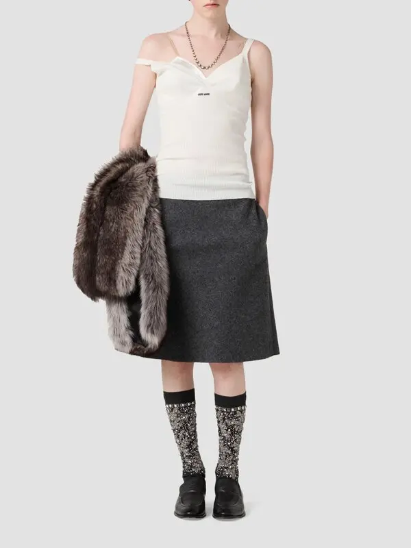 Miu Miu Shetland Wool Skirt
