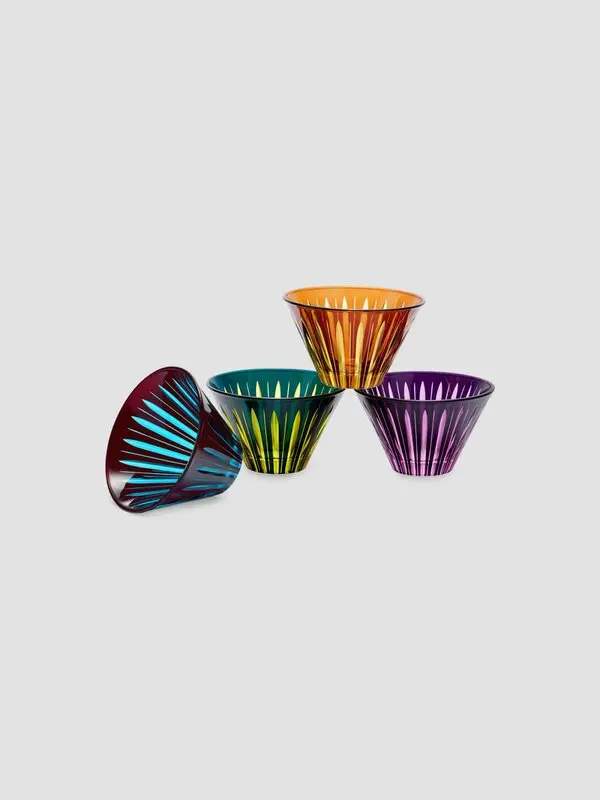 L'Objet Prism 4-piece Glass Condit Bowl Set