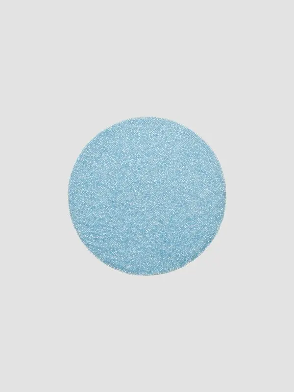 KIM SEYBERT Perennial Beaded Placemat - Light Blue
