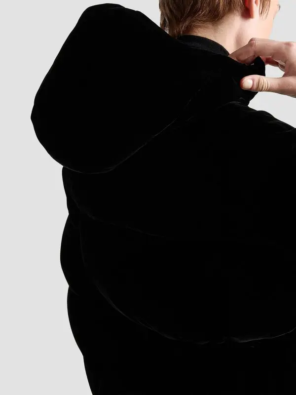 Prada Velvet Down Jacket - Black