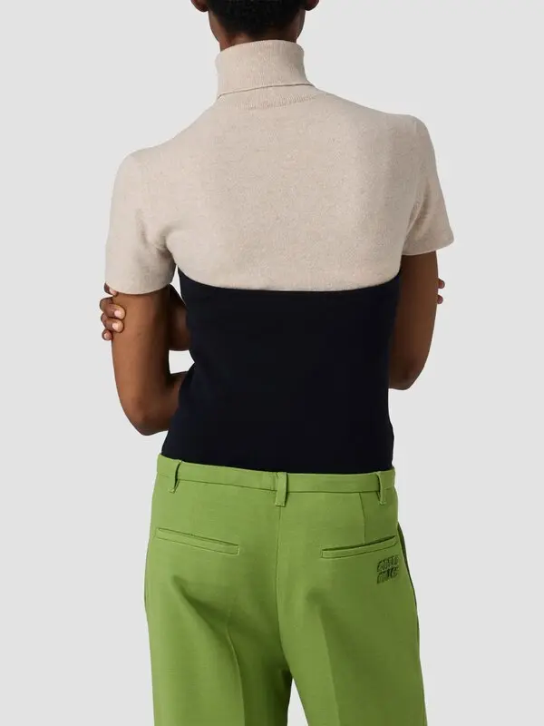 Miu Miu Cotton Knit Tube Top - Blue