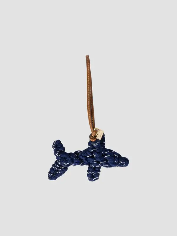 Miu Miu Cord And Leather Trick Bag Accessory - Blue