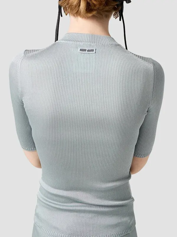 Miu Miu Silk Rubber Knit