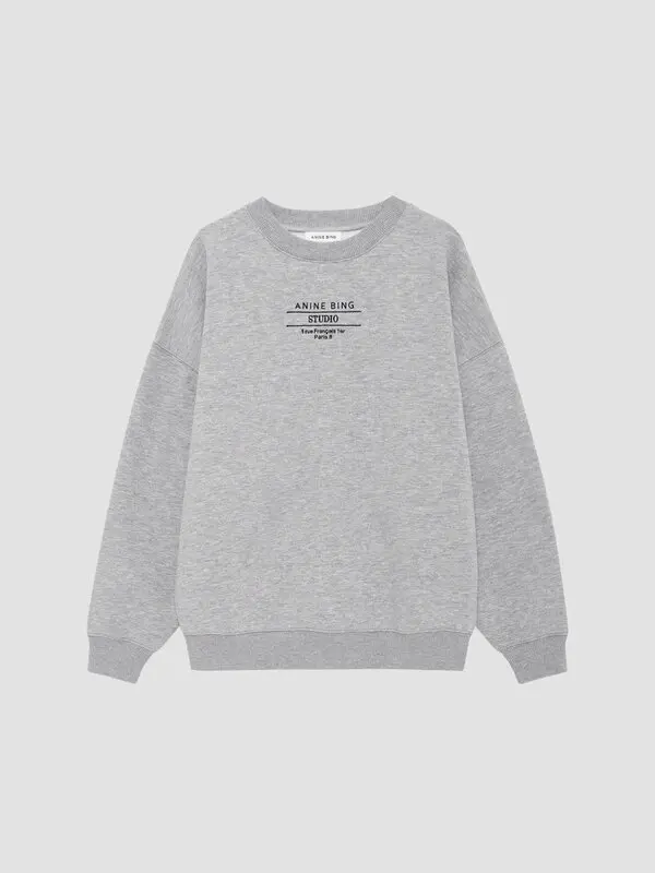 ANINE BING Miles Studio Cotton-blend Sweatshirt