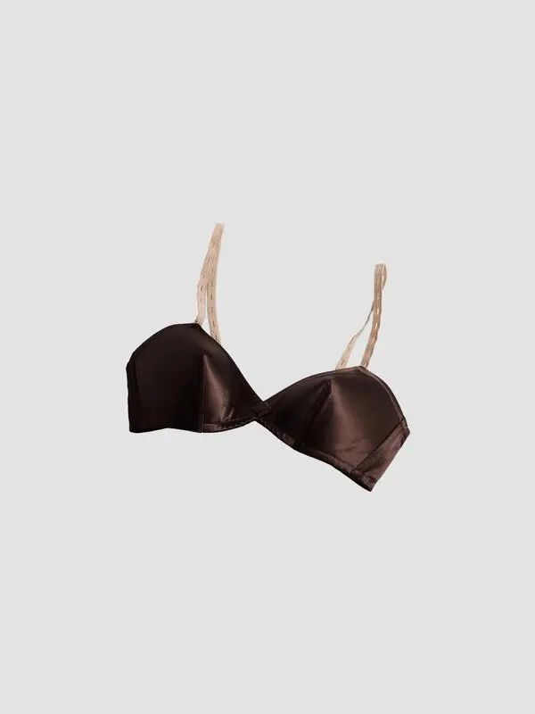 Miu Miu Satin Bra Top - Brown